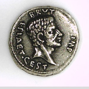 Roman Empire Emperor Brutus Denarius Northern Greece Mint Coin Liberty ...
