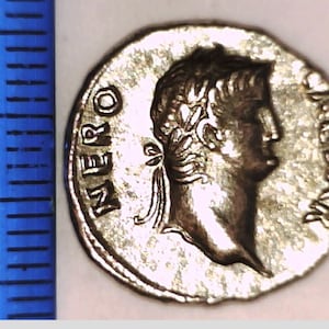 Roman Empire Imperial Emperor Nero Rome Denarius Coin Nero Colossus ...