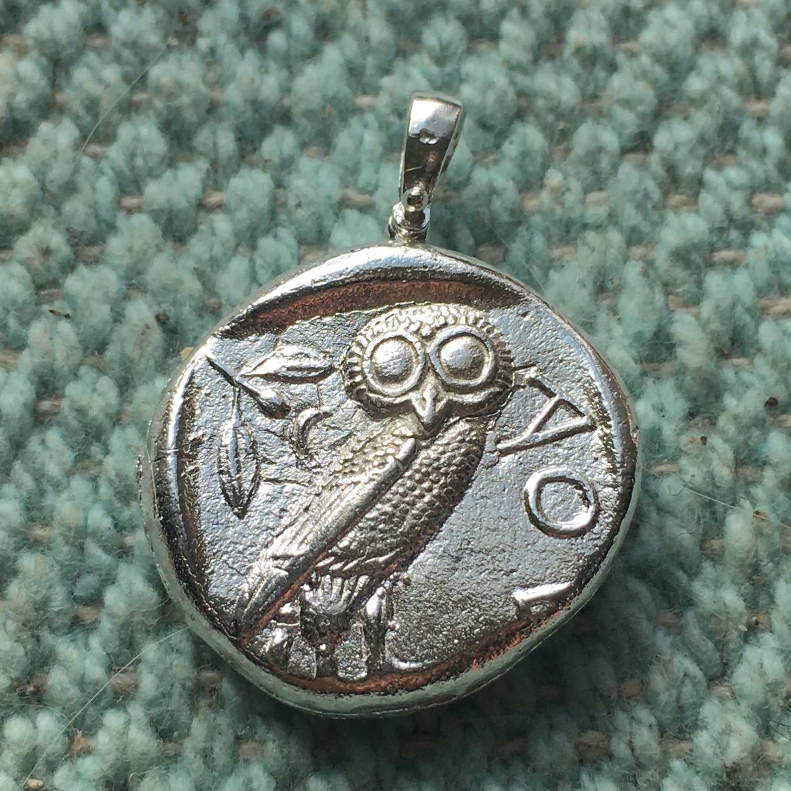 The Famous Attica Athens Tetradrachm Owl Athena Coin in Sterling Silver ...