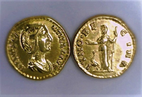 24K Gold Plated Greece Roman Empire Imperial Rome Mint Manlia | Etsy