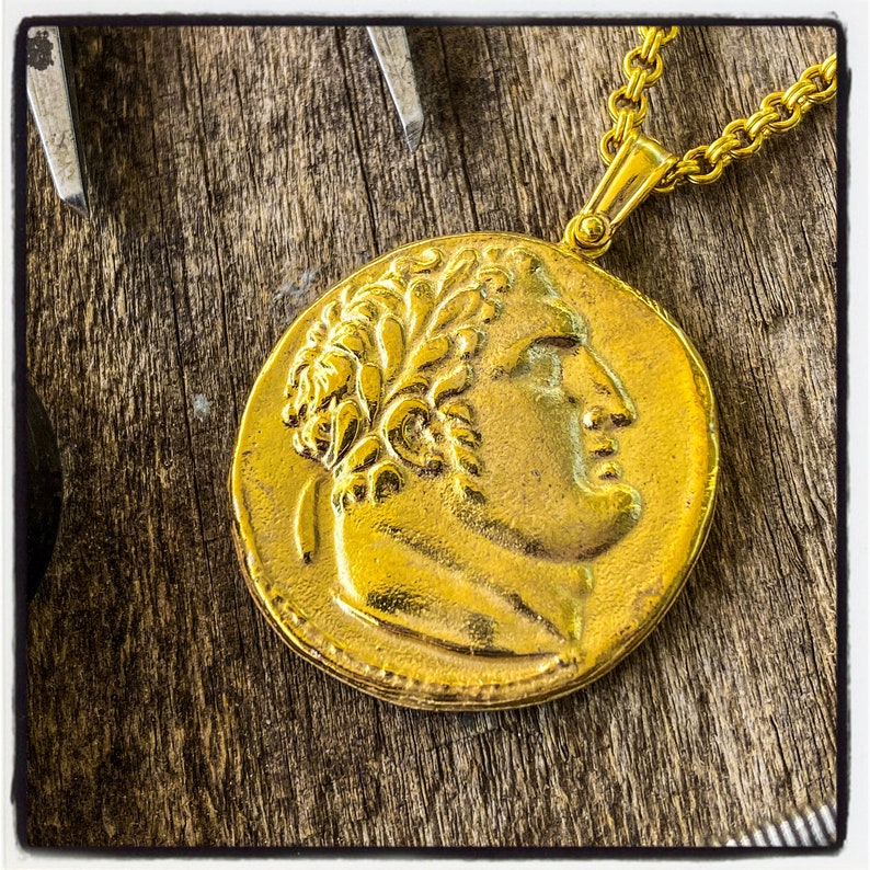 Gold the Famous Judas Shekel in 18K Yellow Solid Gold Jewish | Etsy