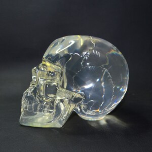 COOL 1:2 Human Clear Skull, Transparent Resin crystal Skulls, Handmade ...