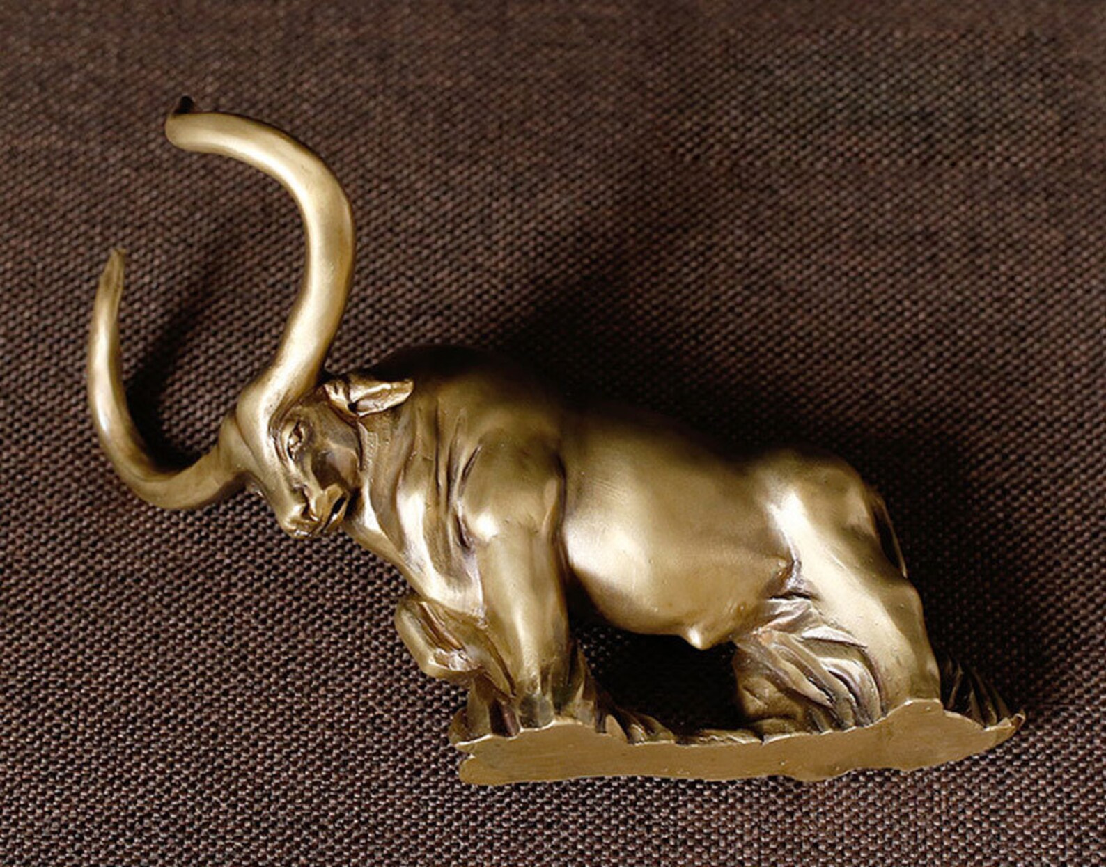Solid Copper Long Horn Bull Statue Brass Lost Wax Casting - Etsy