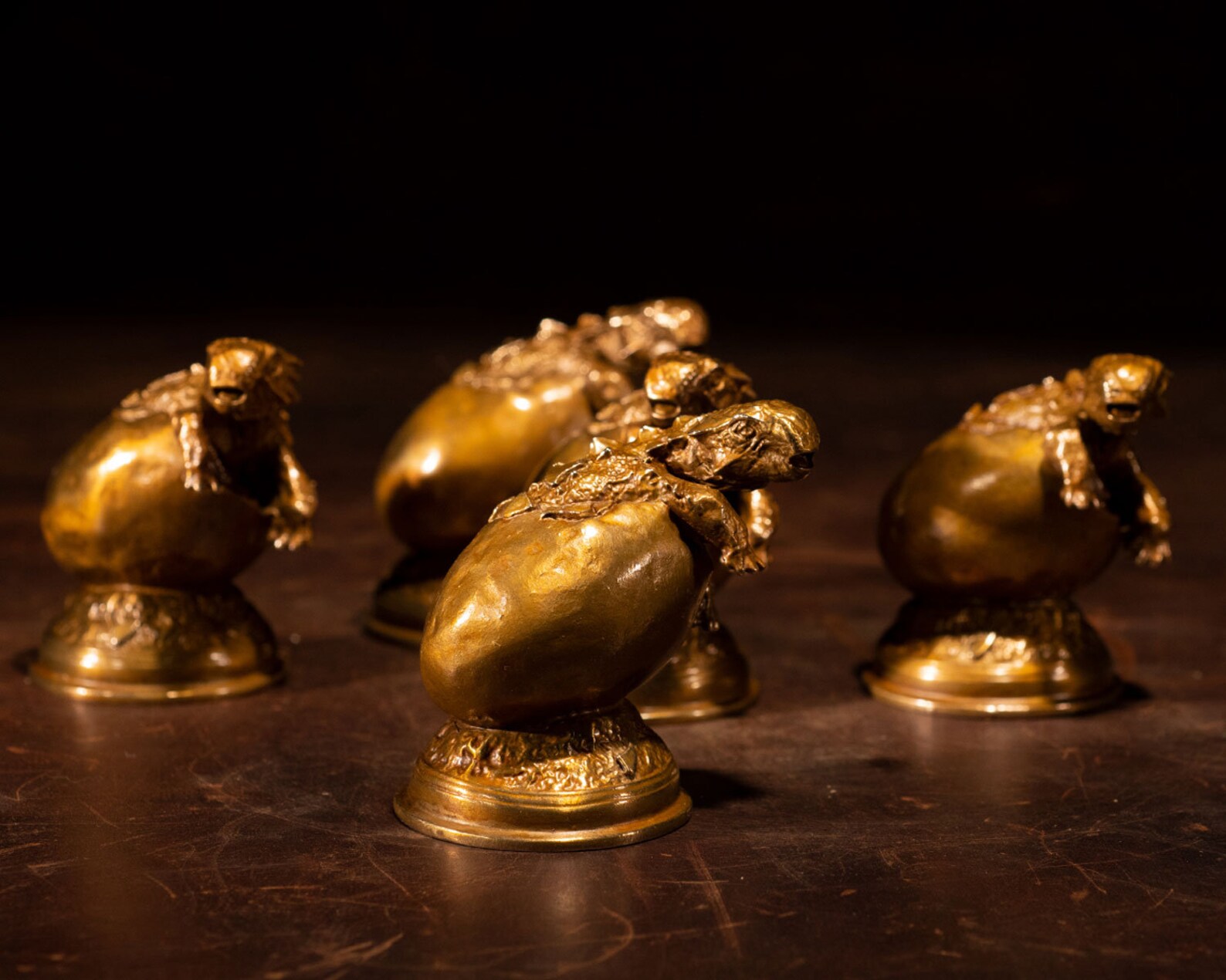 Fine Solid Bronze Cast Small Euoplocephalus Dinosaur Egg | Etsy