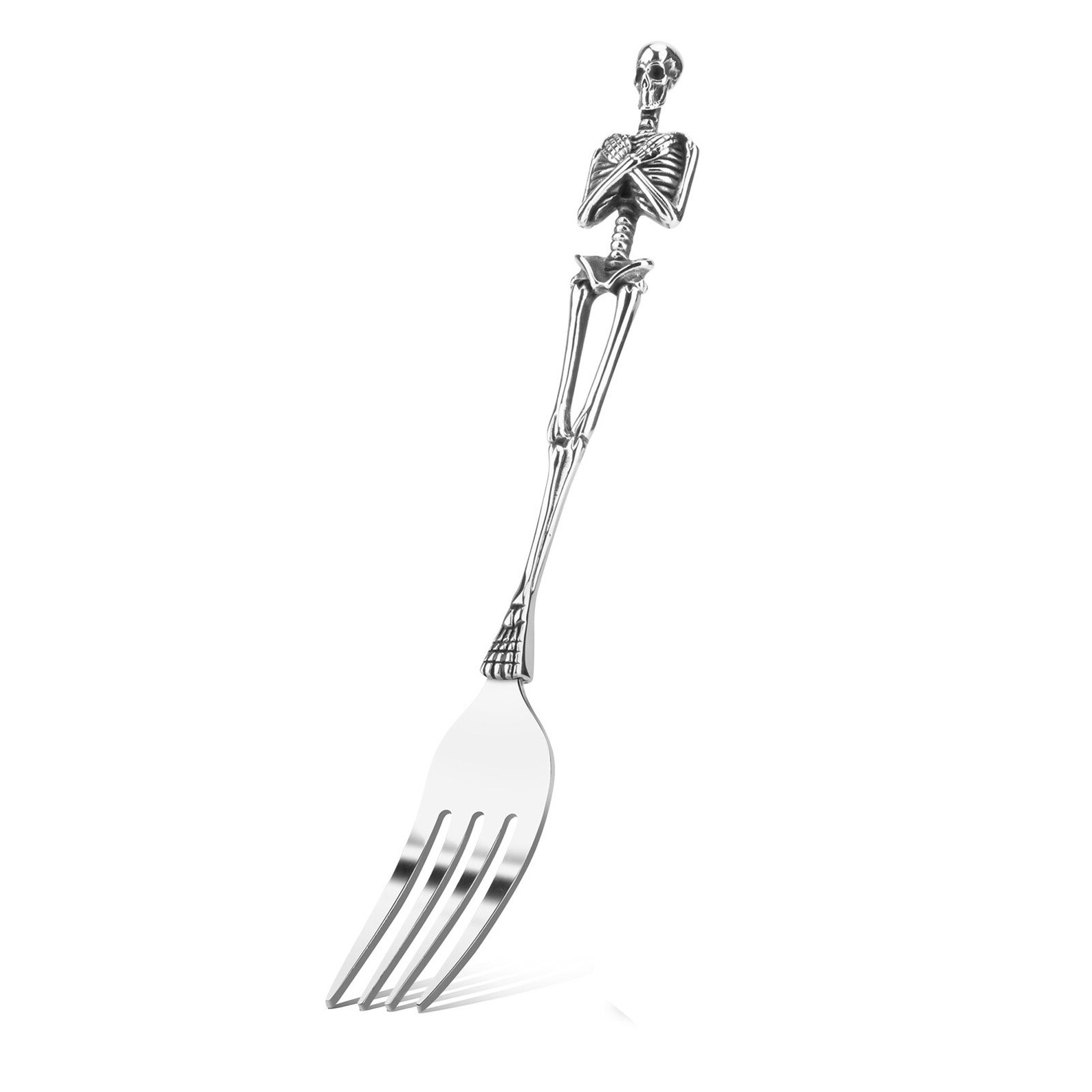 Punk Skull Skeleton Handle Spoon Fork Cutlery Metal Stainless | Etsy