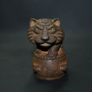 Casting Iron Cute Tiger Crafts Ornament,rusty Iron Tiger Metal Statue ...