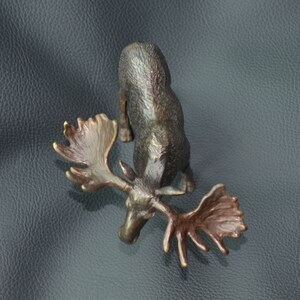 Lifelike Brass Moose Statue,copper Metal Artwork Collectionnorth ...