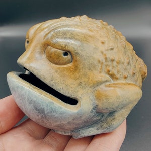 Brass Copper Casting Toad Statue, Hand Lost Wax Casting Cute Toad Piggy ...
