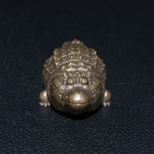 Fine Lovely Mini Fat Crocodile Solid Copper Statue, Handmade Brass ...