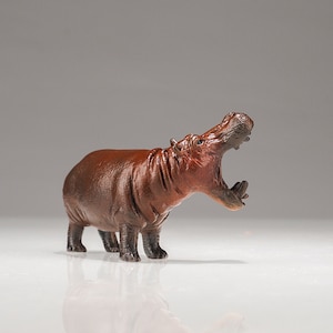 Fine Brass Hippo Statuecopper Metal Artwork Collectionfierce - Etsy