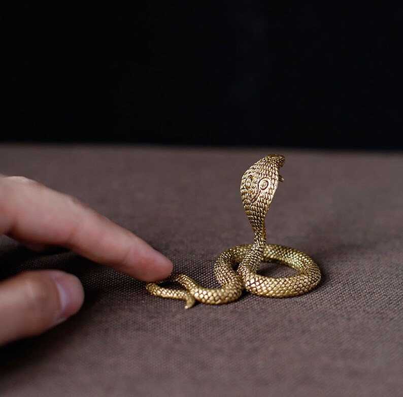 Fine Lifelike Solid Brass Casting Cobra Snake Statue Copper - Etsy UK