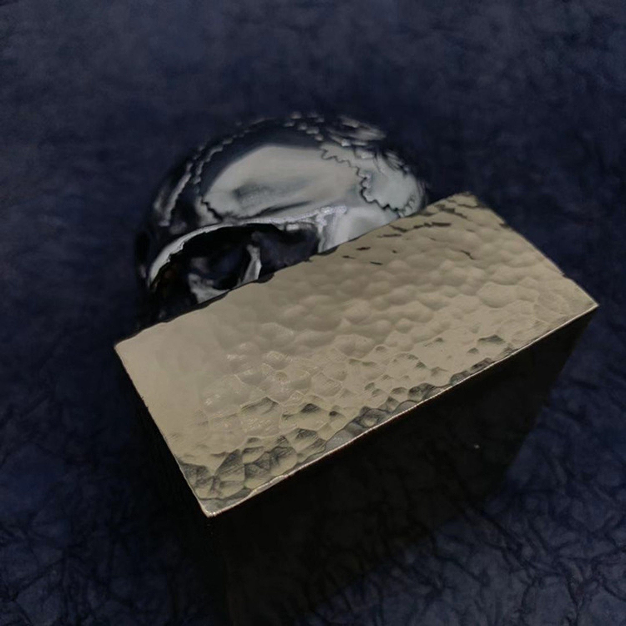 Vintage Brass Cast Skull Statue Handmade Copper Metal Human - Etsy