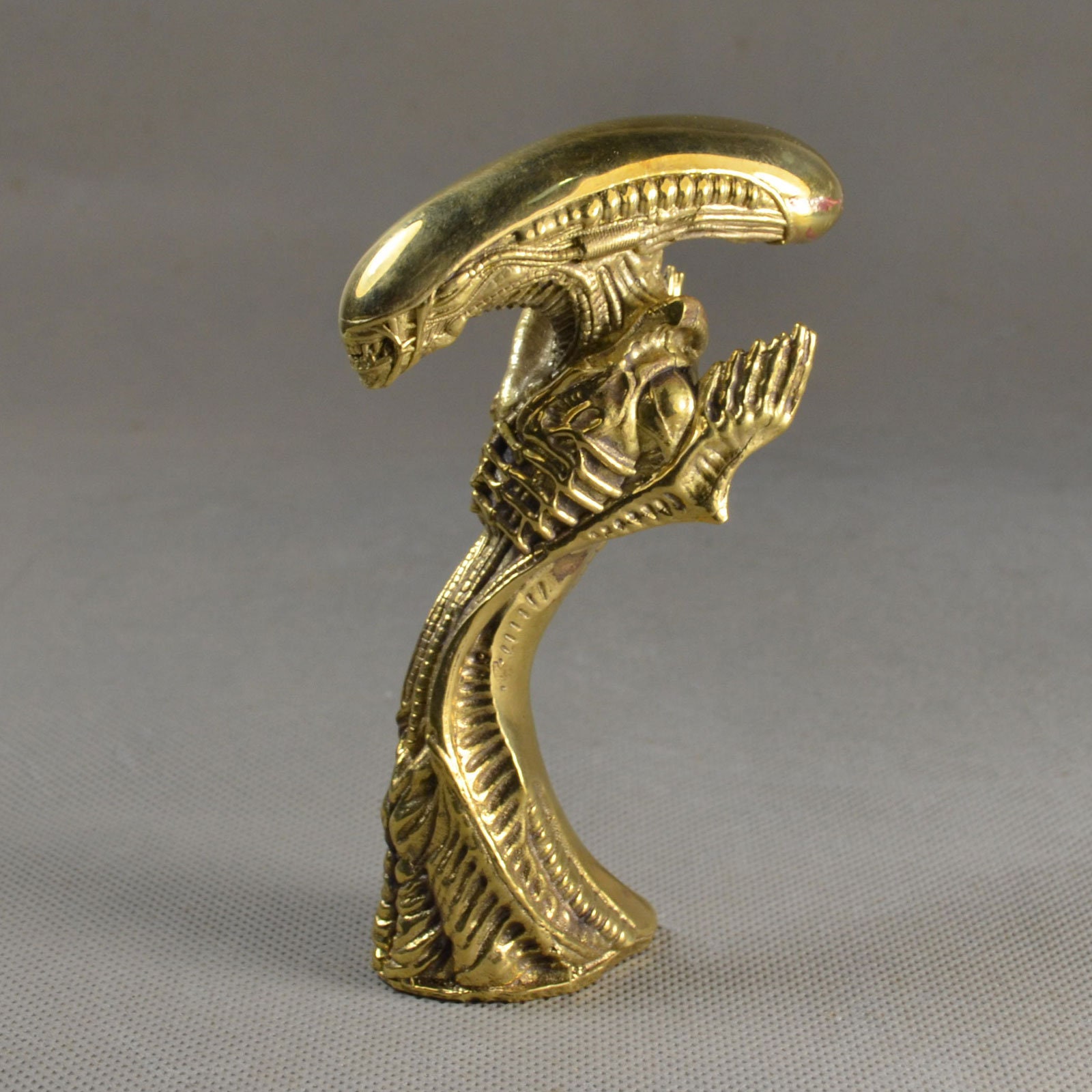 Solid Brass Casting Alien Statue Lost Wax Cast Copper - Etsy