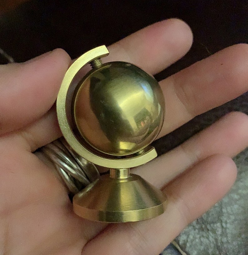 1pcs Fine Solid Copper Brass Globe Fidget Spinner Handle - Etsy