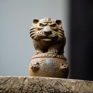 Casting Iron Cute Tiger Crafts Ornament,rusty Iron Tiger Metal Statue ...