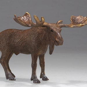 Lifelike Brass Moose Statue,copper Metal Artwork Collectionnorth ...