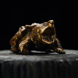 5.1 Fine Casting Bronze Statue Snapping Turtle Metal Crafts,pure Copper ...