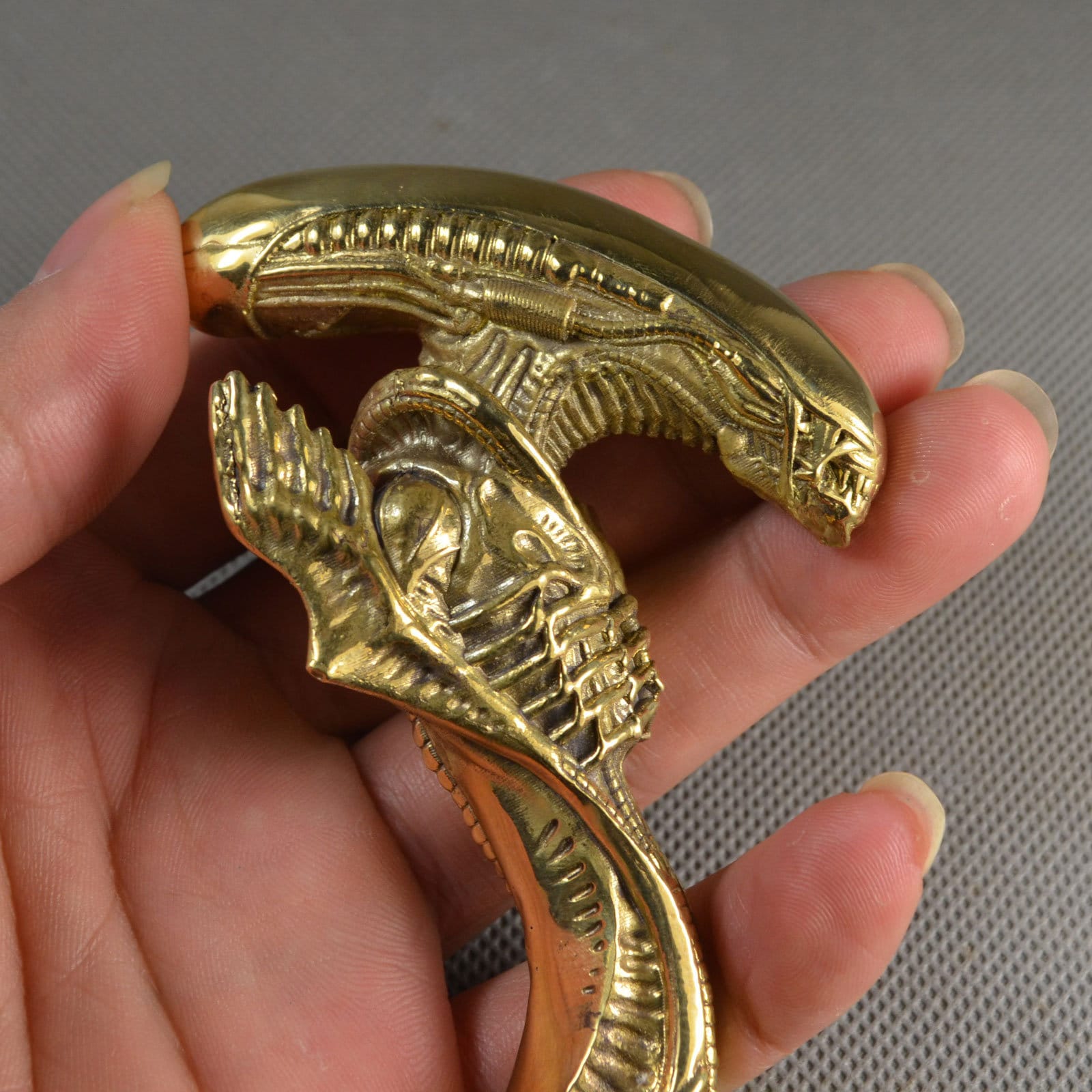 Solid Brass Casting Alien Statue Lost Wax Cast Copper - Etsy