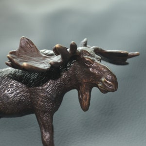 Lifelike Brass Moose Statue,copper Metal Artwork Collectionnorth ...