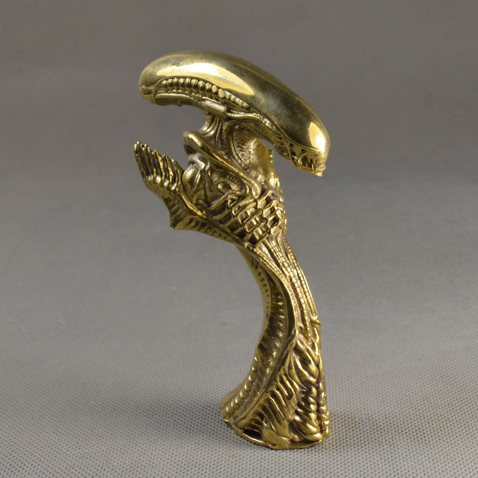 Solid Brass Casting Alien Statue Lost Wax Cast Copper - Etsy