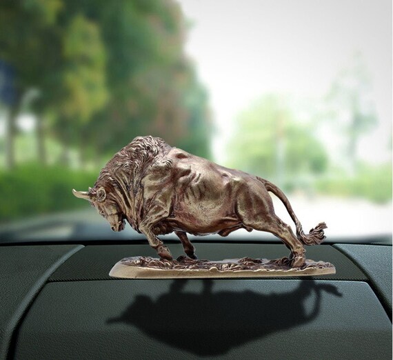 Handmade Sturdy Bull Solid Copper Statue Brass Lost Wax | Etsy