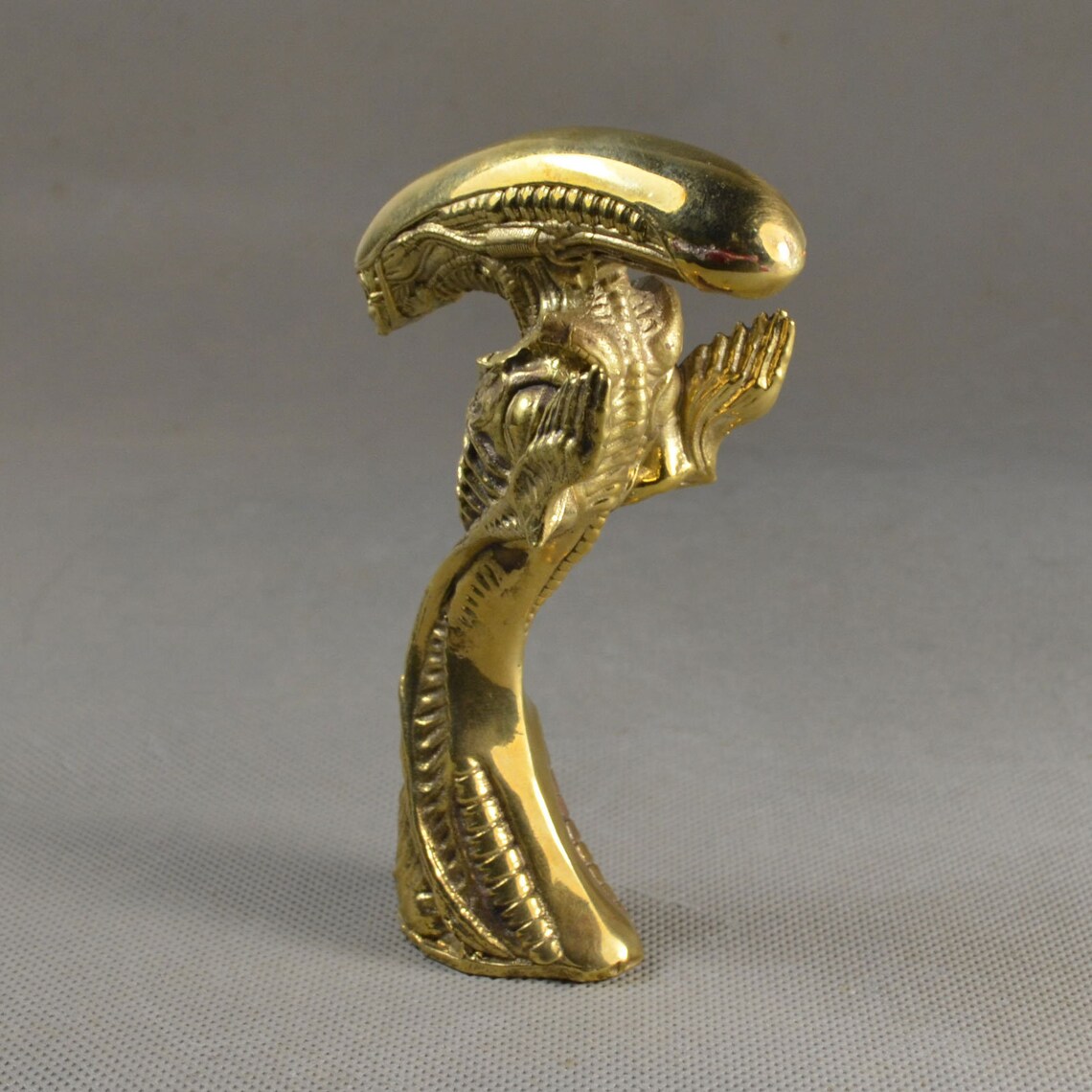 Solid Brass Casting Alien Statue Lost Wax Cast Copper - Etsy