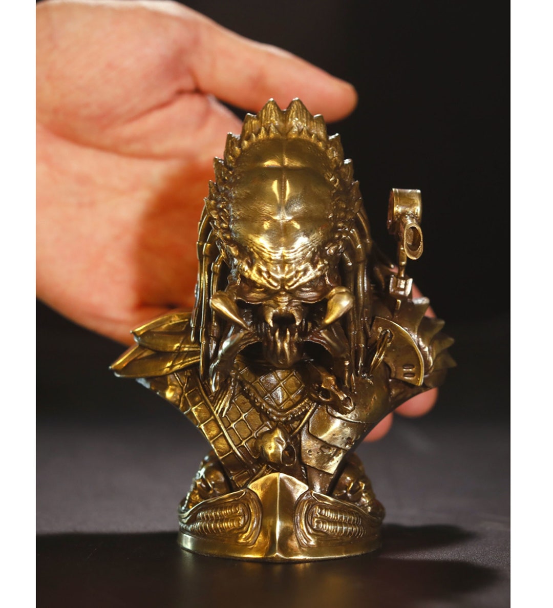 Fine Casting Solid Bronze Predator Bust Statue Artwork Alien - Etsy