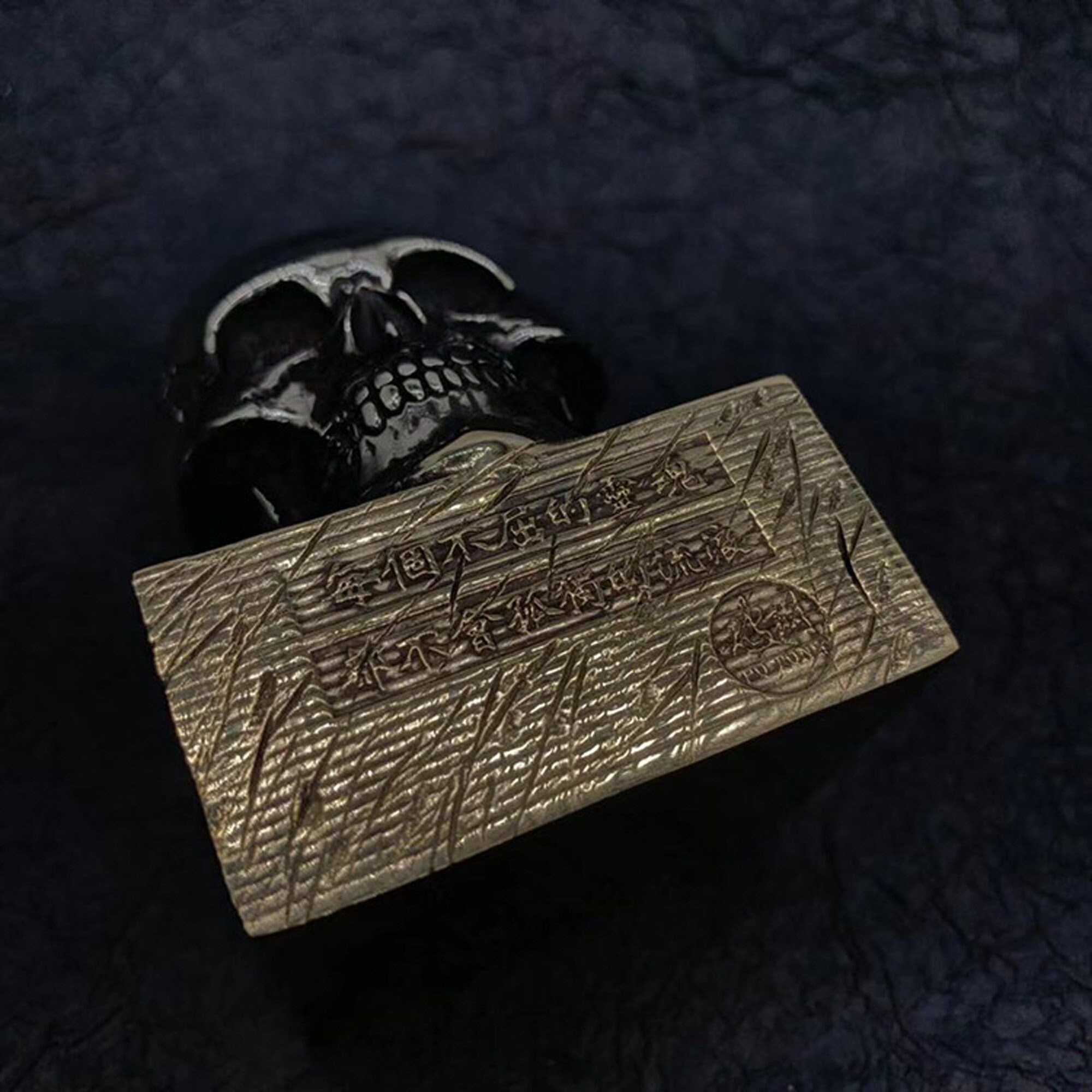 Vintage Brass Cast Skull Statue Handmade Copper Metal Human - Etsy