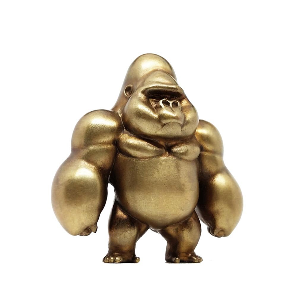 Brass Casting King Kong Solid Statue Hand Polishing Standing | Etsy