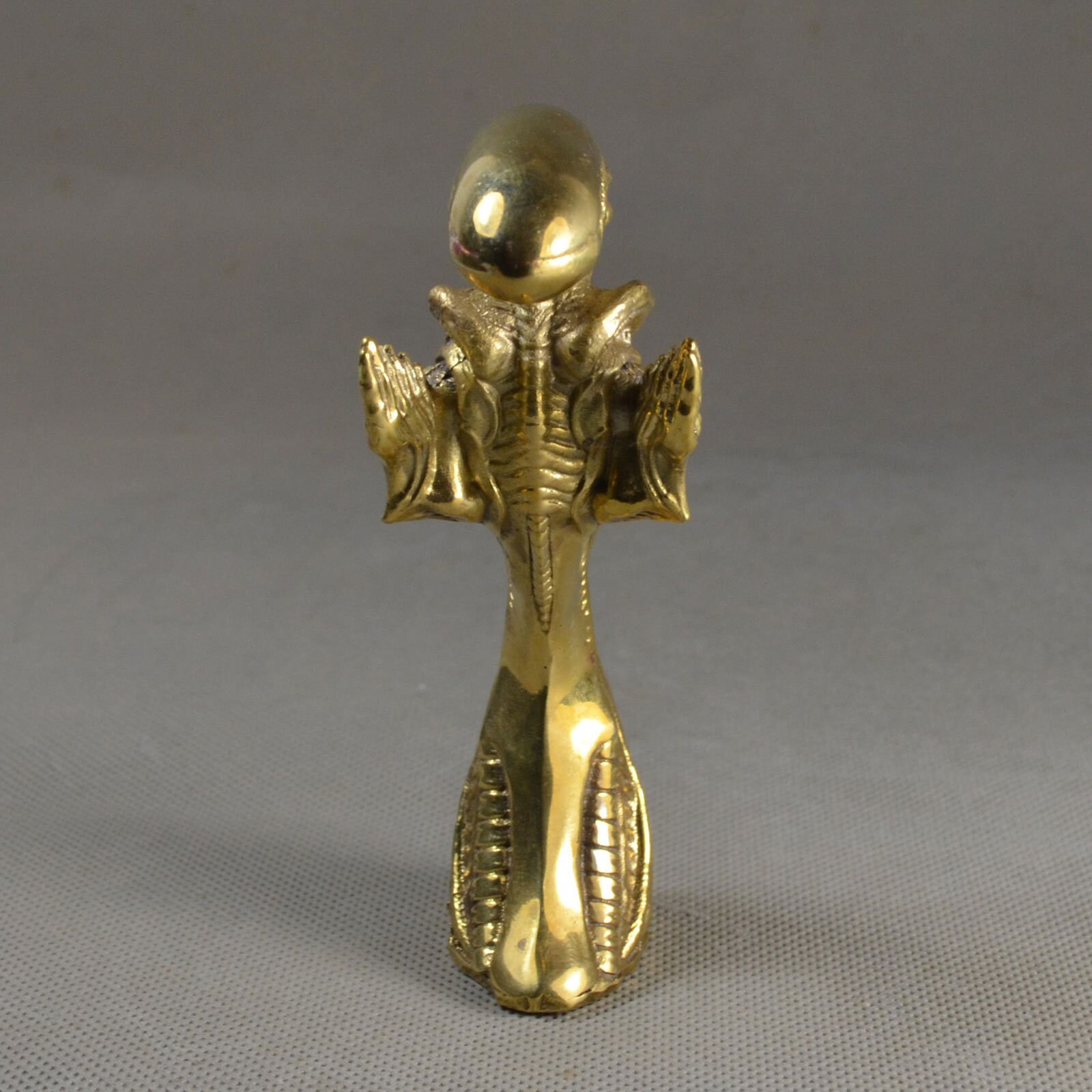 Solid Brass Casting Alien Statue Lost Wax Cast Copper - Etsy