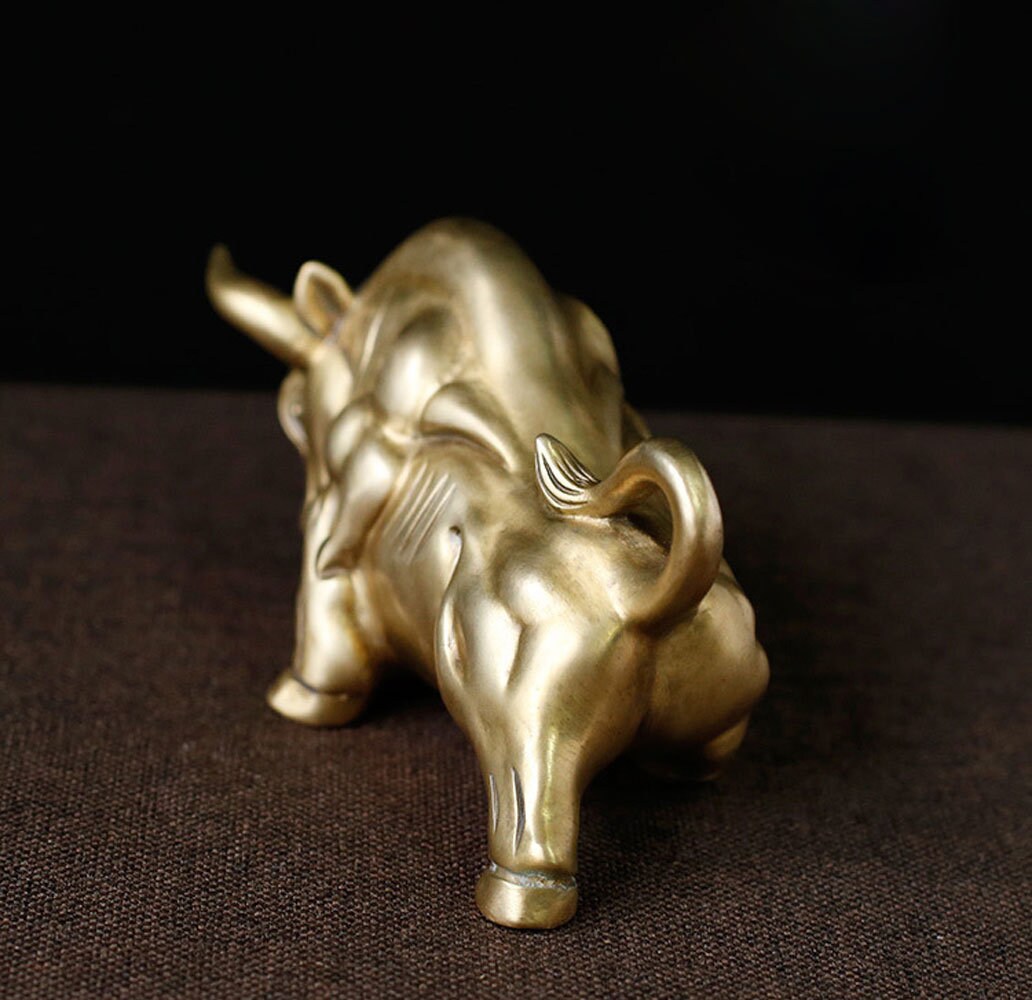 Fine Brass Copper Bull Statue Ottone Perduto Casting Metal | Etsy