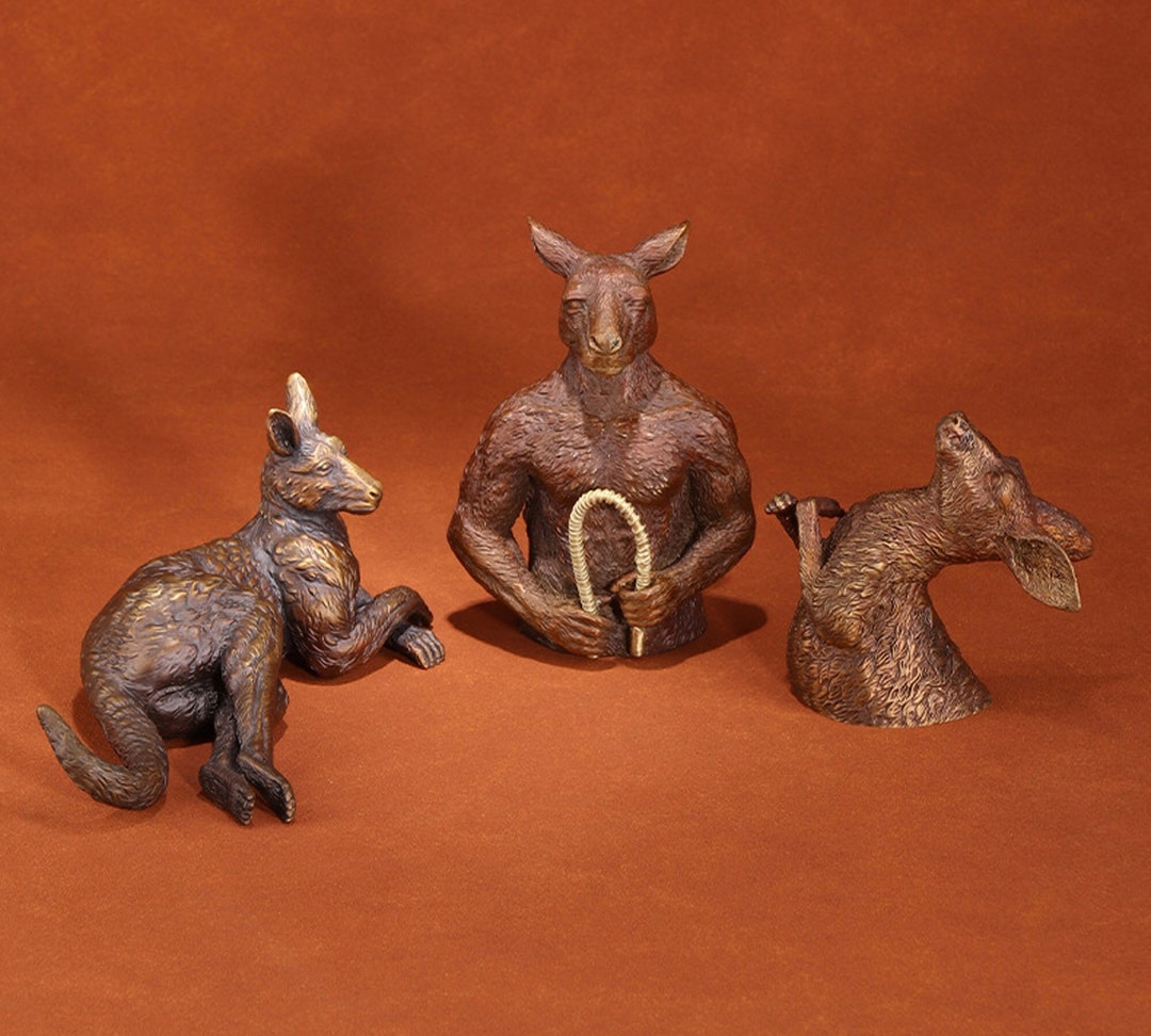 Brass Kangaroo Statue,copper Metal Lost Wax Casting Artwork, Craft ...