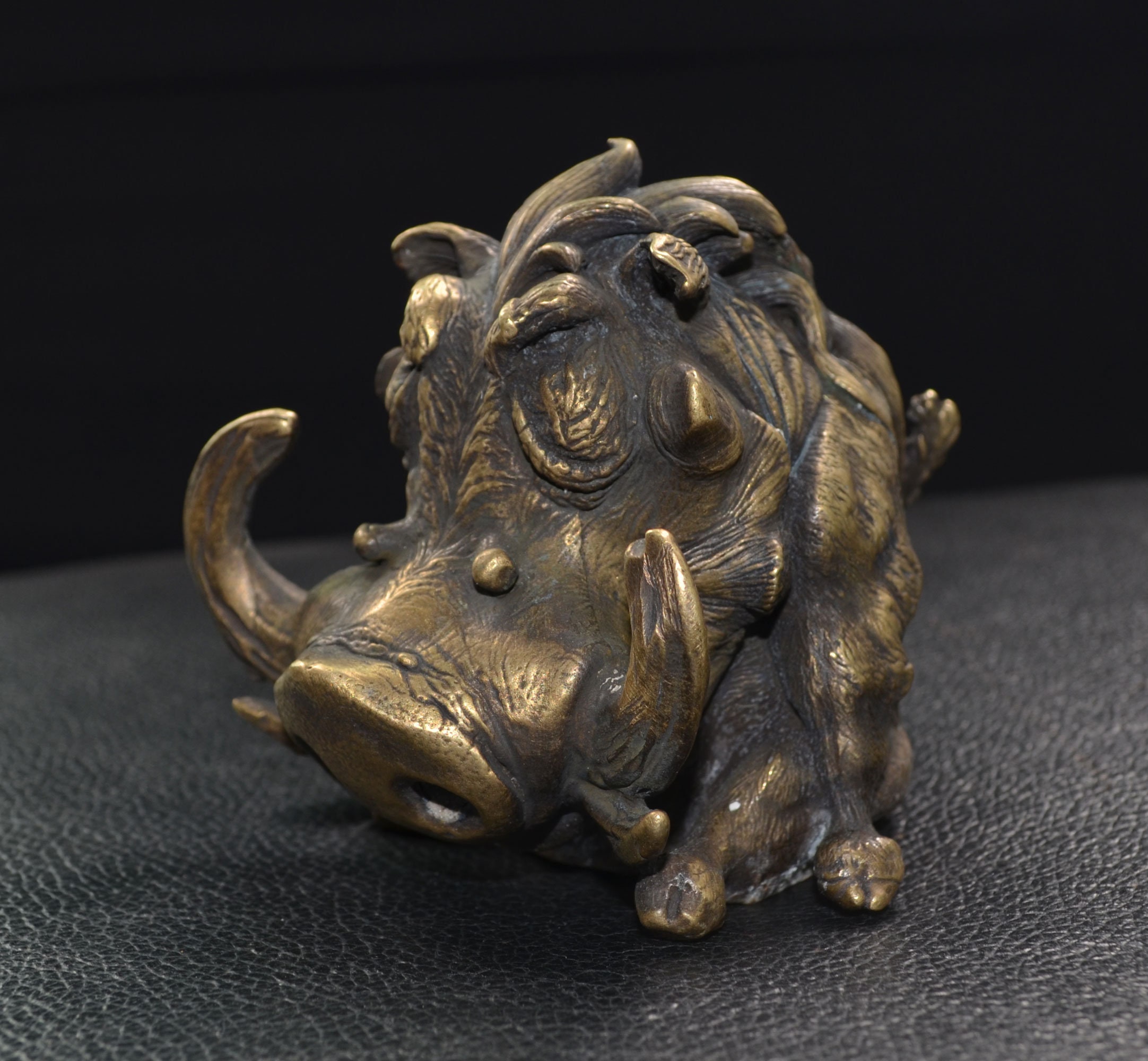 Lifelike Wild Boar Warthog Copper Statue Lost Wax Casting - Etsy
