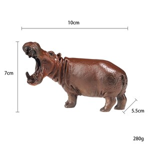 Fine Brass Hippo Statuecopper Metal Artwork Collectionfierce - Etsy