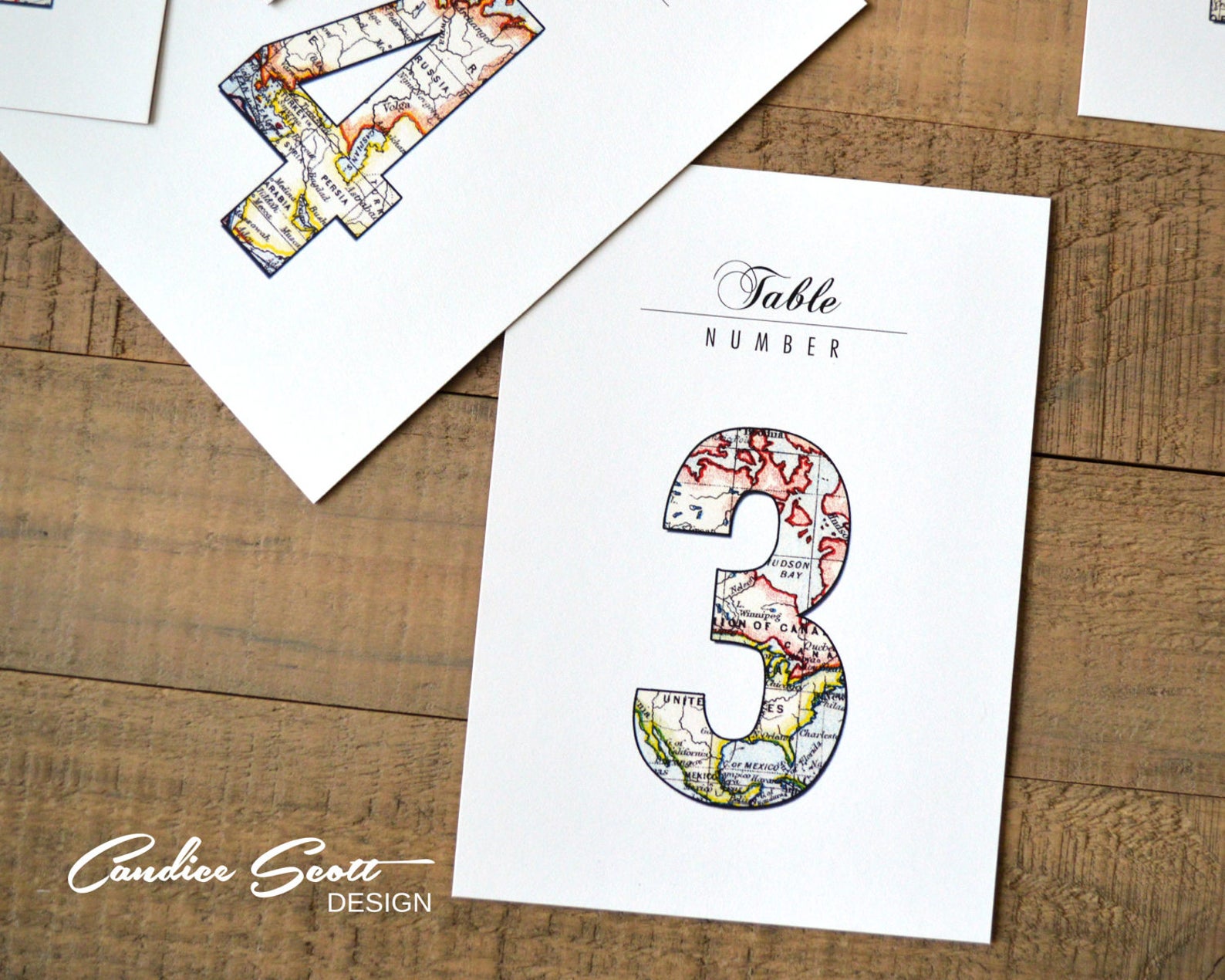 Travel Wedding-table Numbers-numbers 1-16-do It Yourself | Etsy