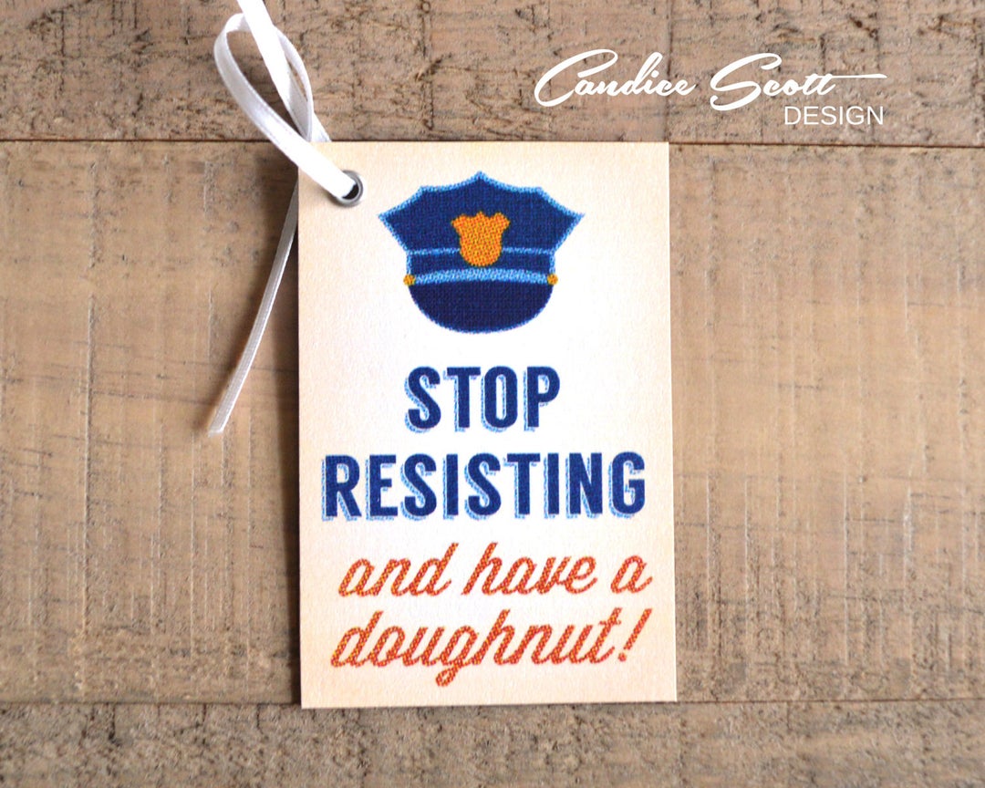 Police Party Favor Tags, Printable File - Etsy