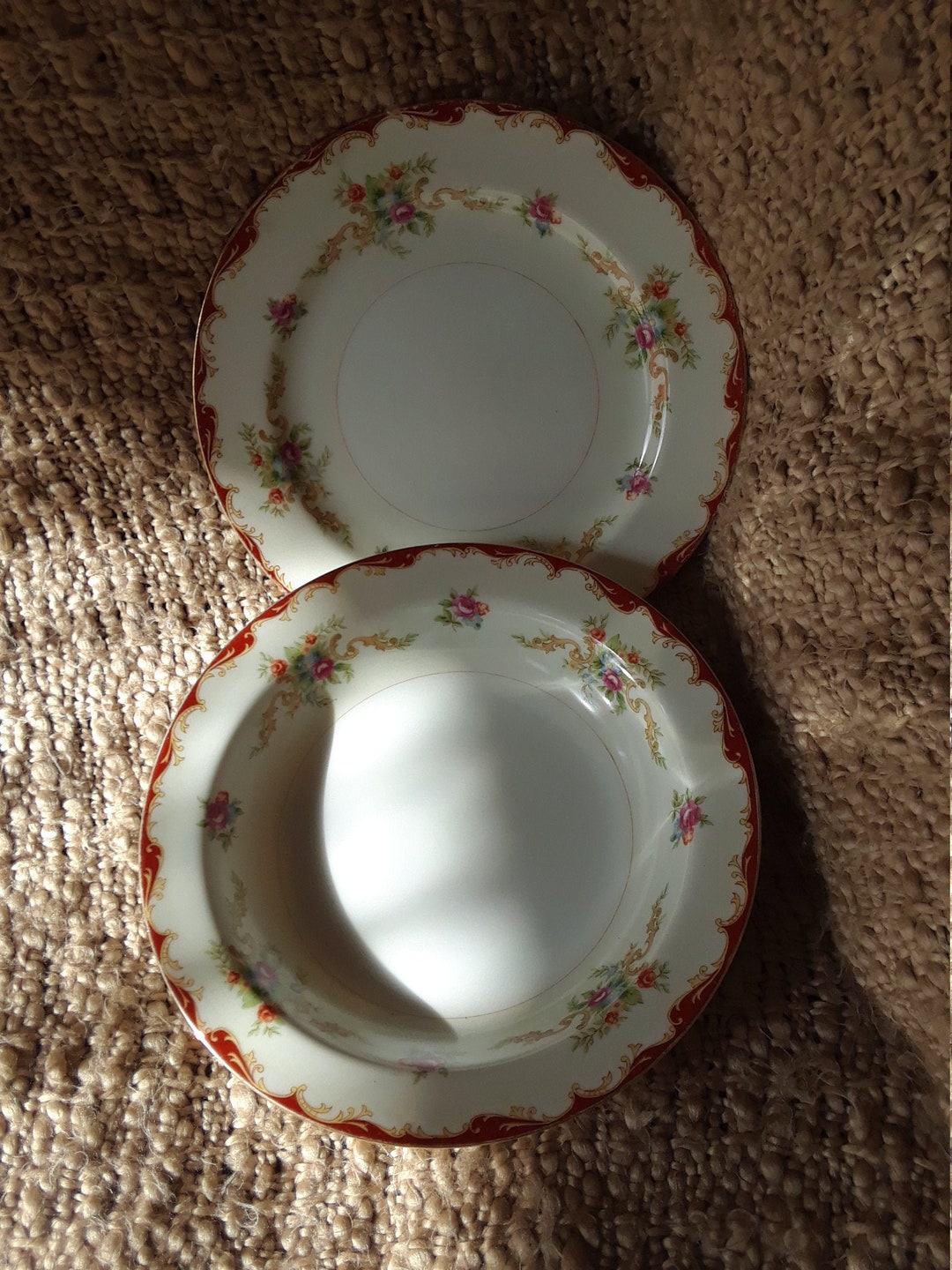 Aladdin Fine China Beautiful Pattern Bowl Salad Plate Set - Etsy