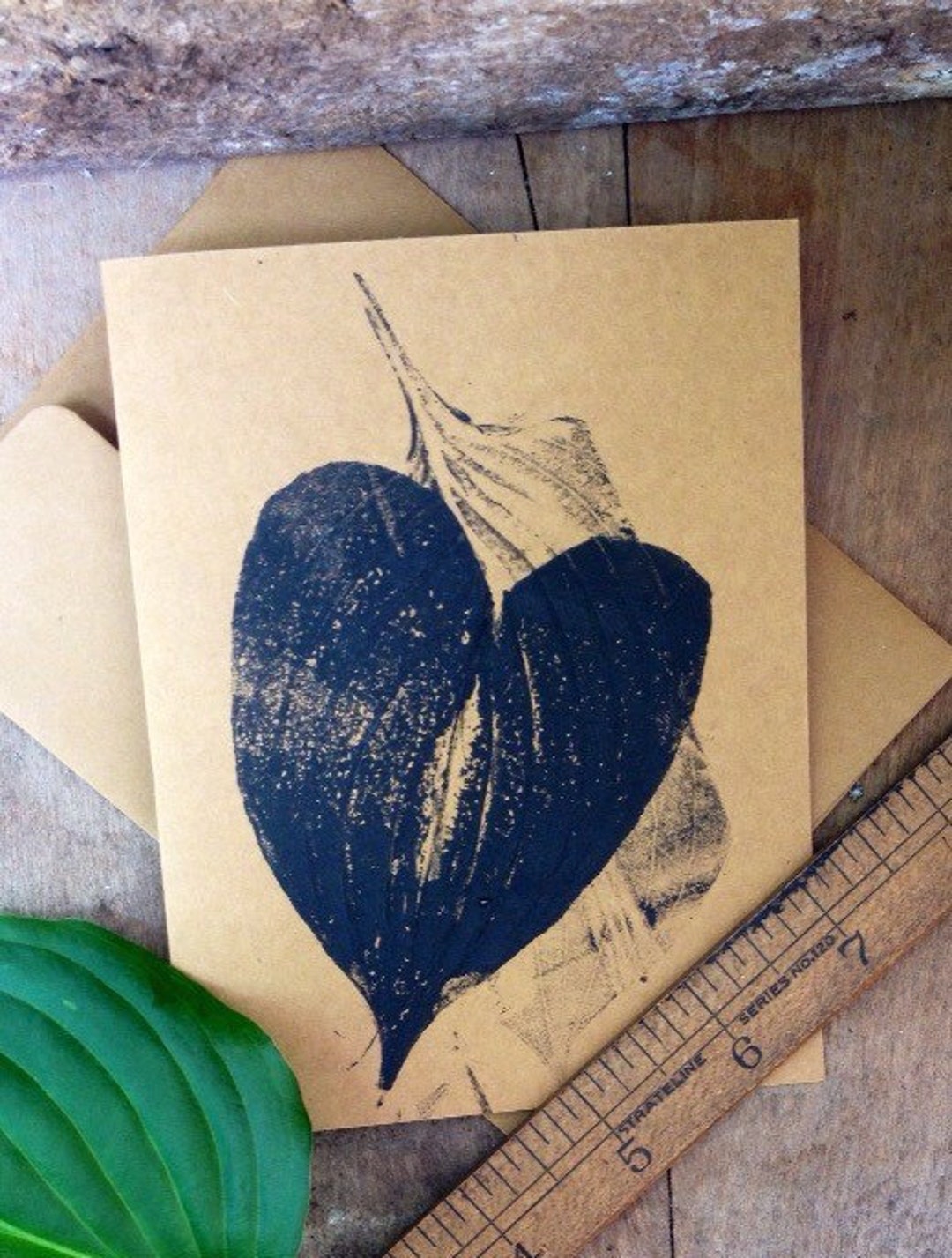 Hosta A2 Blank Kraft Card - Etsy