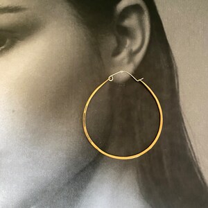 Round Nugold Hoops|golden Hand Forged Hoops|handmade Metalwork Artisan ...