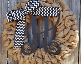 Burlap Wreath Mini Burlap Wreath Chevron Wreath Chevron - Etsy