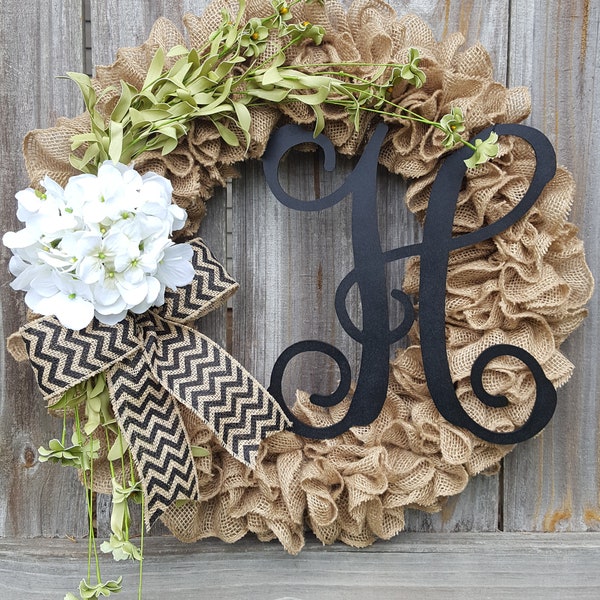 Wreath With Monogram - Etsy