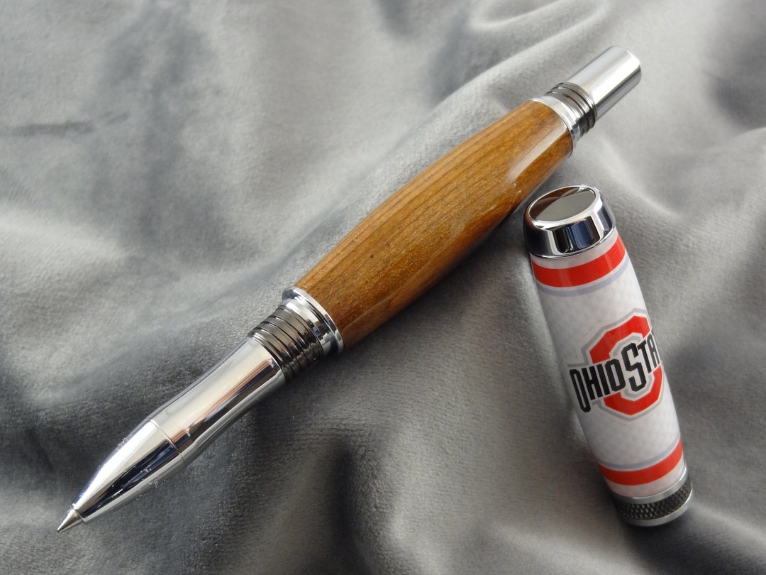 Ohio State Logo and Stadium Wood Diamond Knurl Pen With Certificate of ...