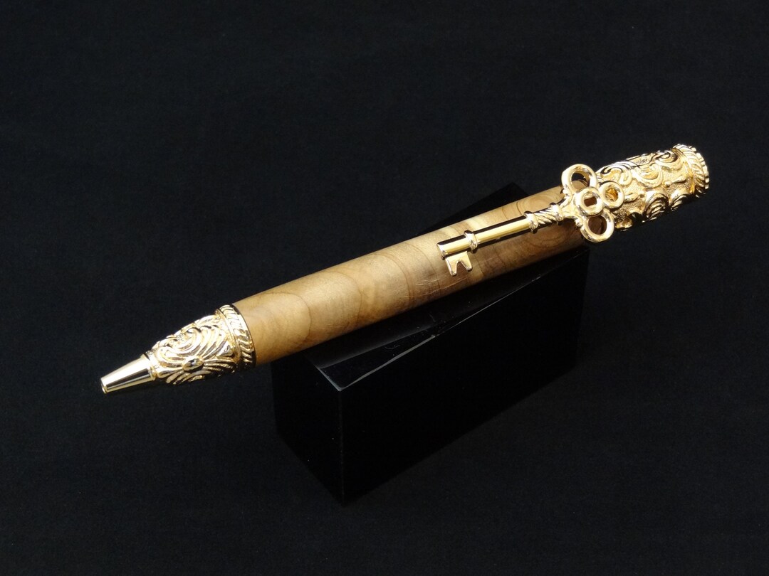 Skeleton Key Cedar Burl Pen - Etsy