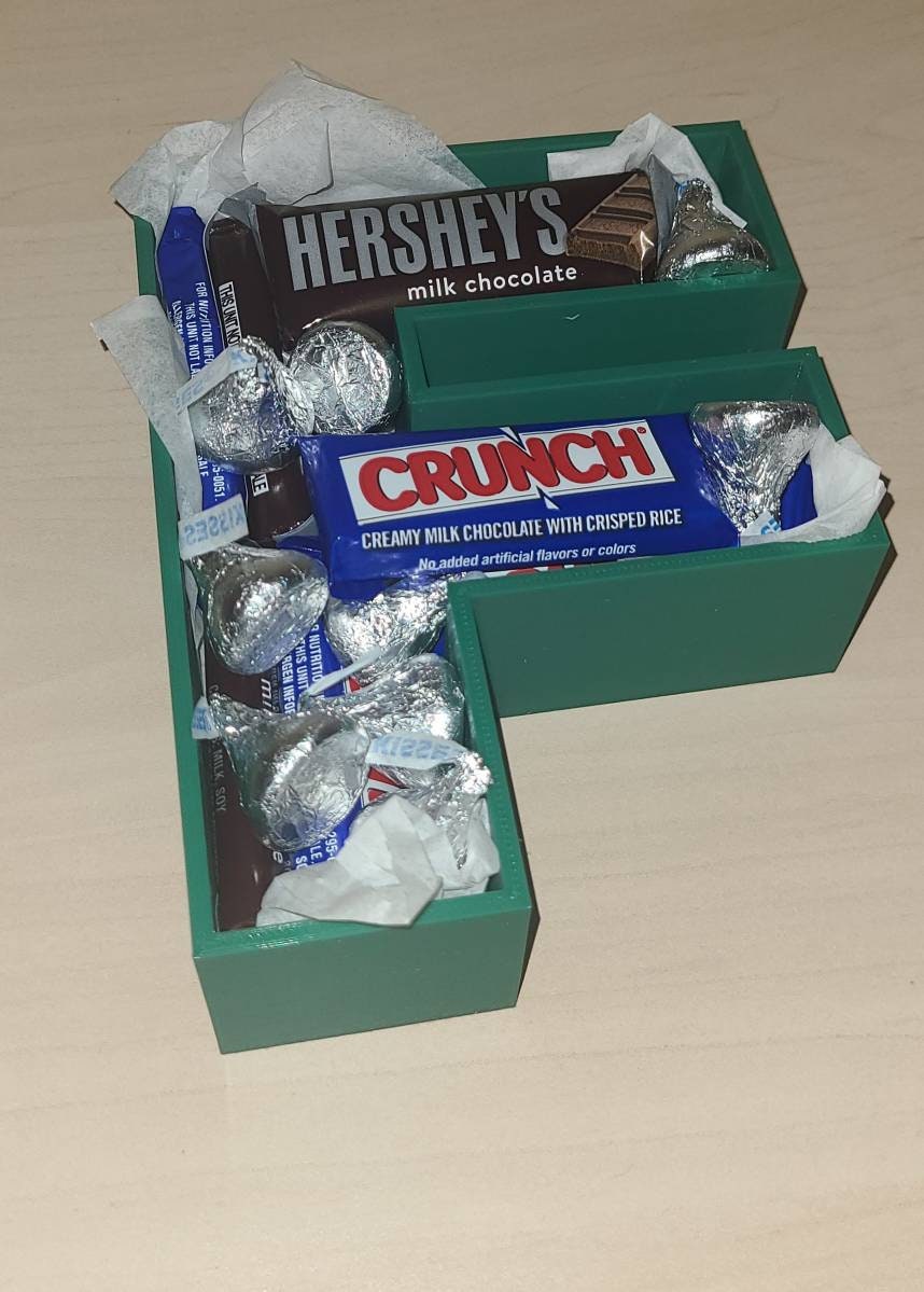 6 Inch 3D Letter Gift Boxes With Lid. Closable. 26 Letters Multiple ...