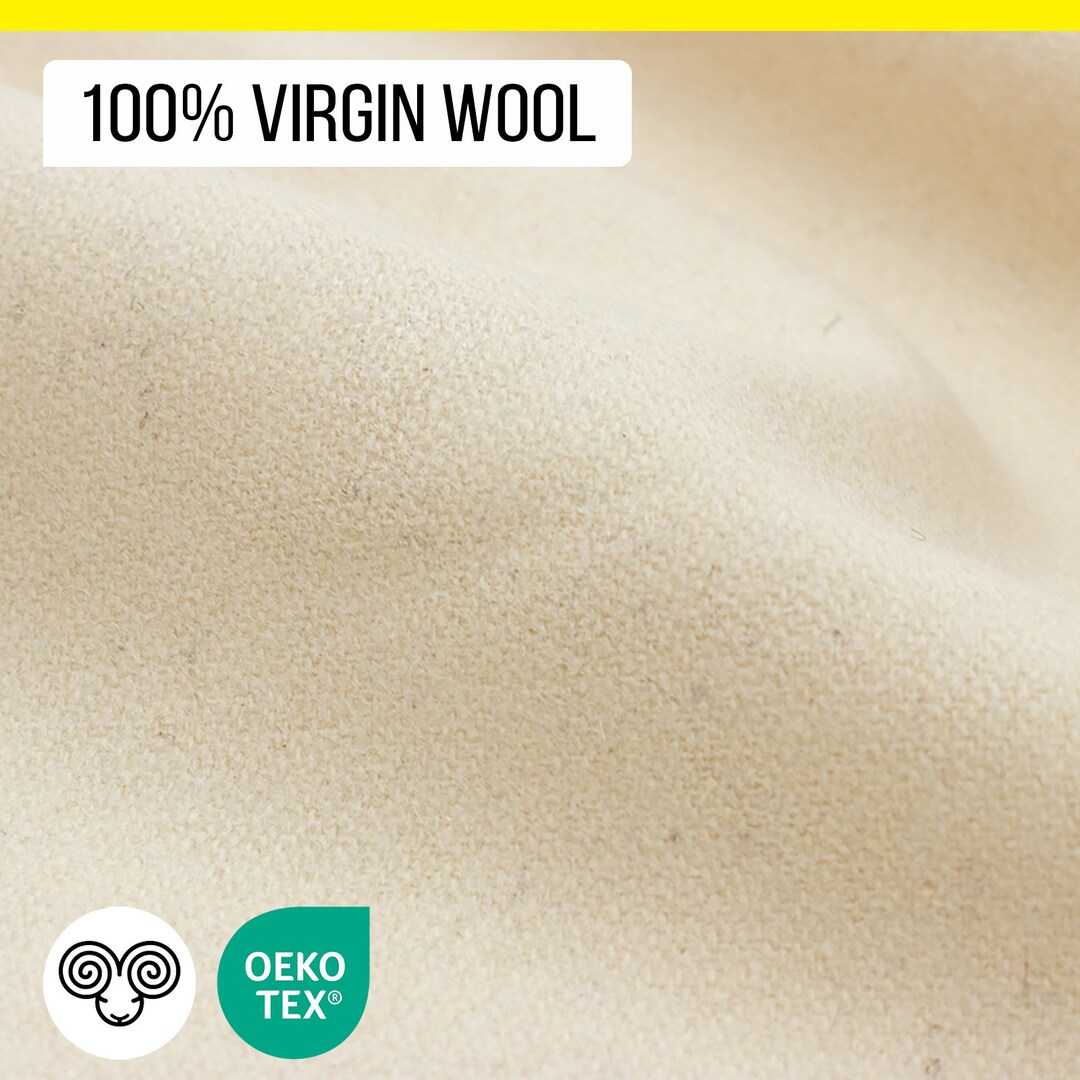 100% Virgin Wool (oeko-tex Certified) / by the Yard / 55" (140 Cm ...