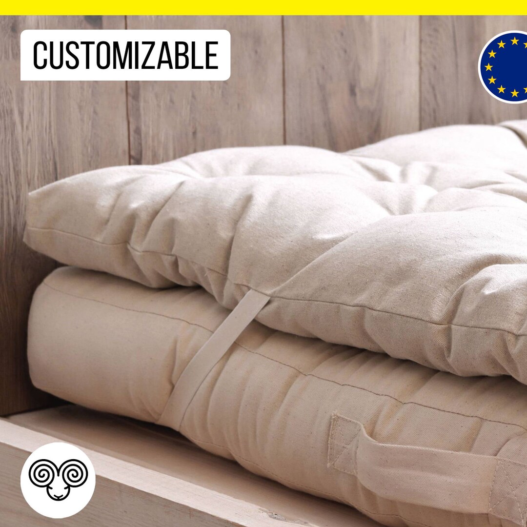 Wool Topper / Cotton, Linen or Wool Exterior / EU and UK Sizes / CUSTOM ...