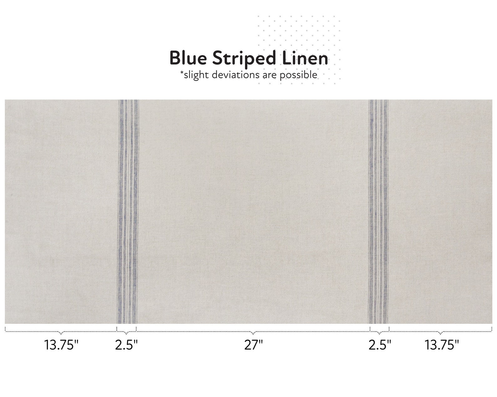 Blue Striped Linen (flax) Fabric / OEKO-TEX® Certified / by the Yard or ...