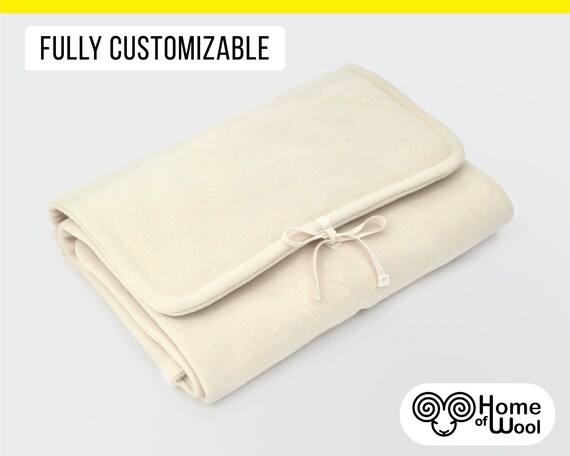 Foldable Travel Wool Changing Mat / Washable Cover / Made to | Etsy