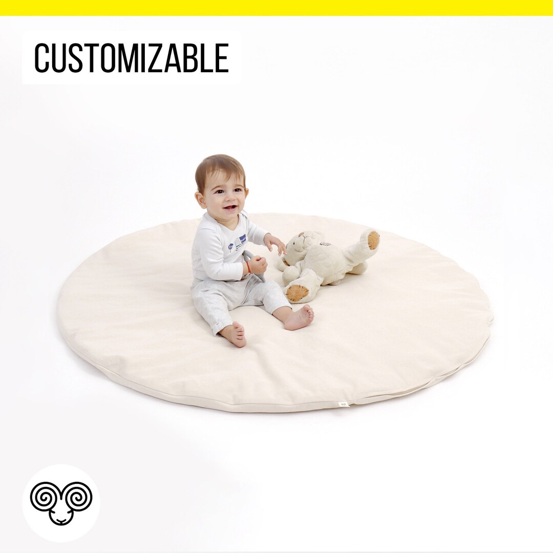 Round Wool Play Mat With Washable Cover / Made to Order From Organic ...