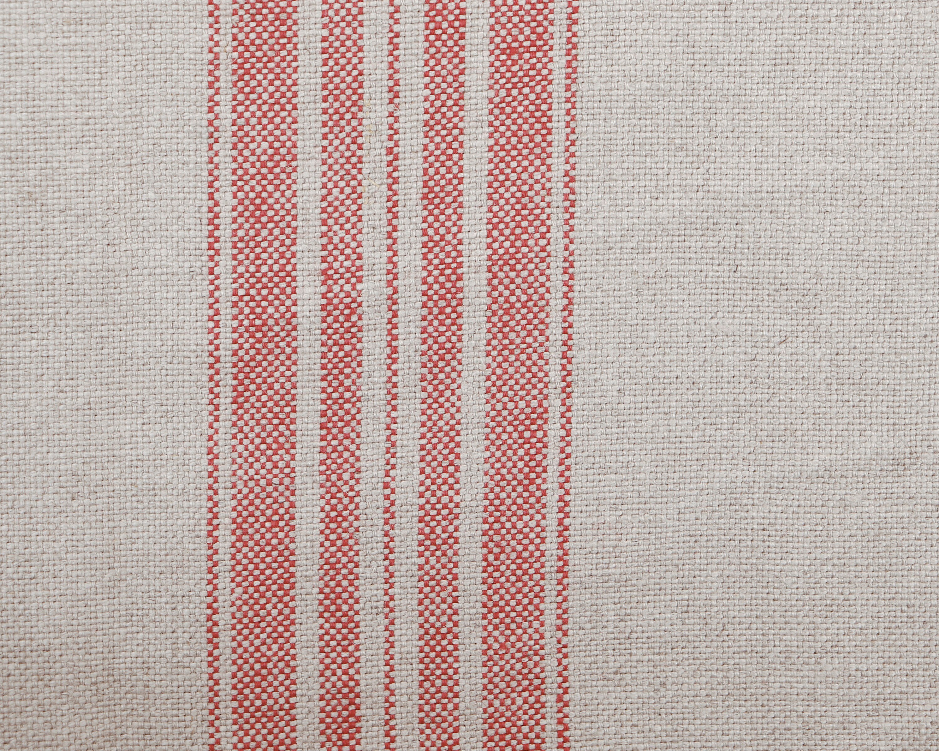 Red Striped Linen flax Fabric / OEKO-TEX® Certified / Width - Etsy